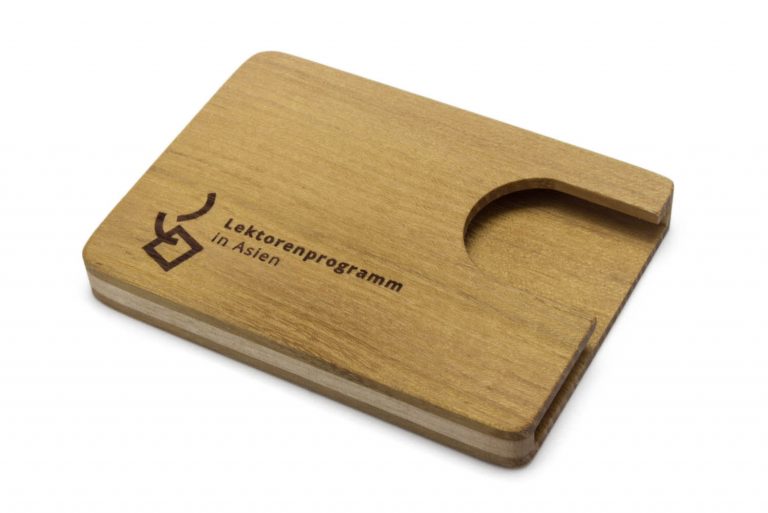 Visitenkartenetui "EUANTHE" aus Holz - Woodbi - Handmade in Germany