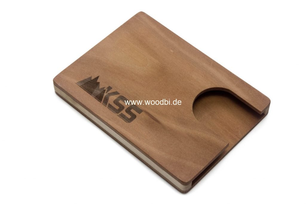 Visitenkartenetui "EUANTHE" aus Holz - Woodbi - Handmade in Germany