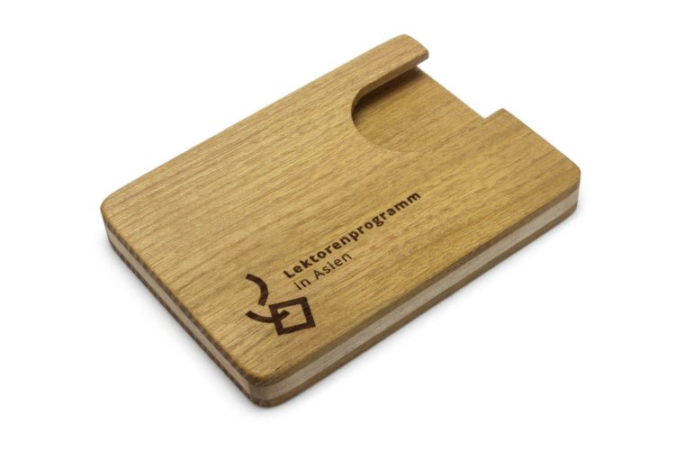 Visitenkartenetui "EUANTHE" aus Holz - Woodbi - Handmade in Germany